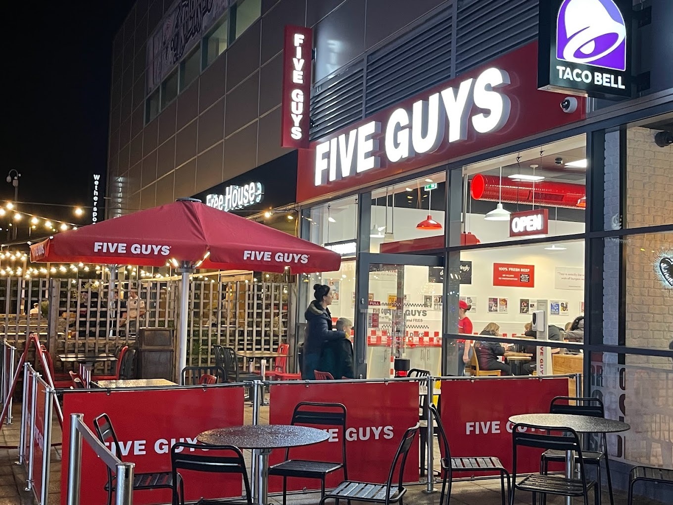 Five Guys - Castleford | Dawber Williamson Ceilings Ltd